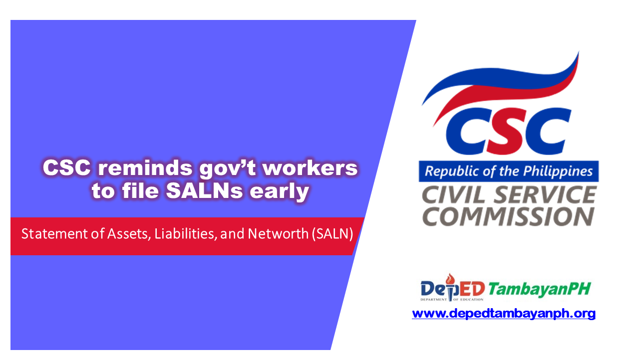 CSC reminds government workers to file SALNs early