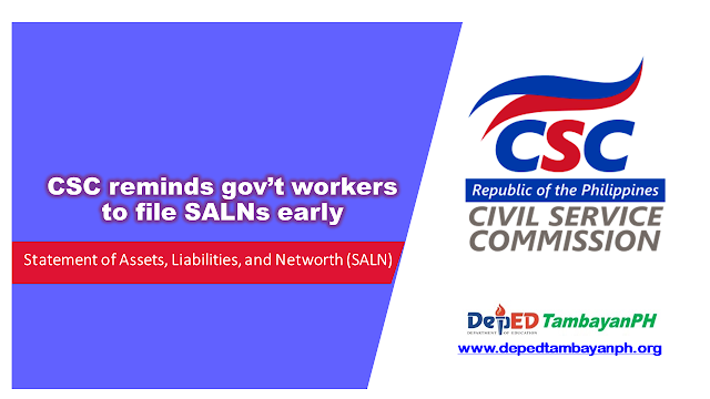 CSC reminds government workers to file SALNs early