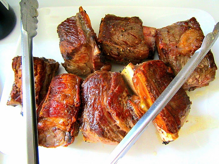 Barolo Braised Short Ribs on Polenta