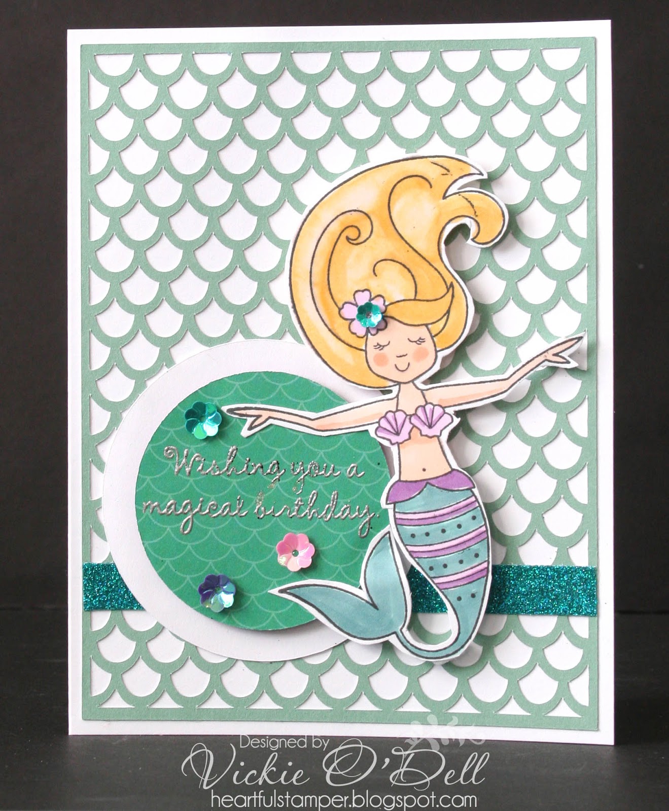 HeARTful Stamper: Magical Mermaid Birthday Card