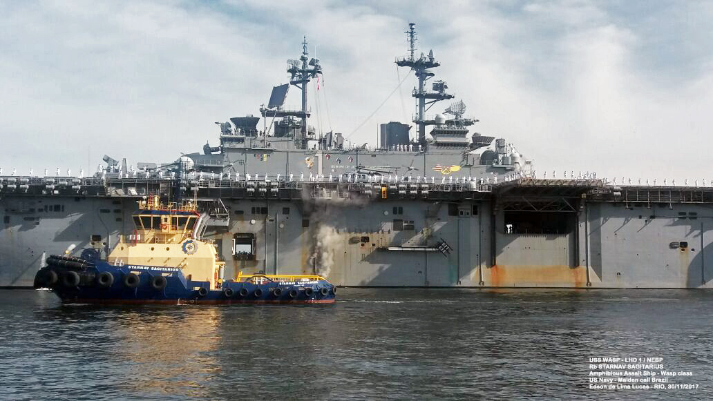 Santos Shiplovers: USS Wasp - LHD 1 / NEBP, Berthing Rio de Janeiro ...