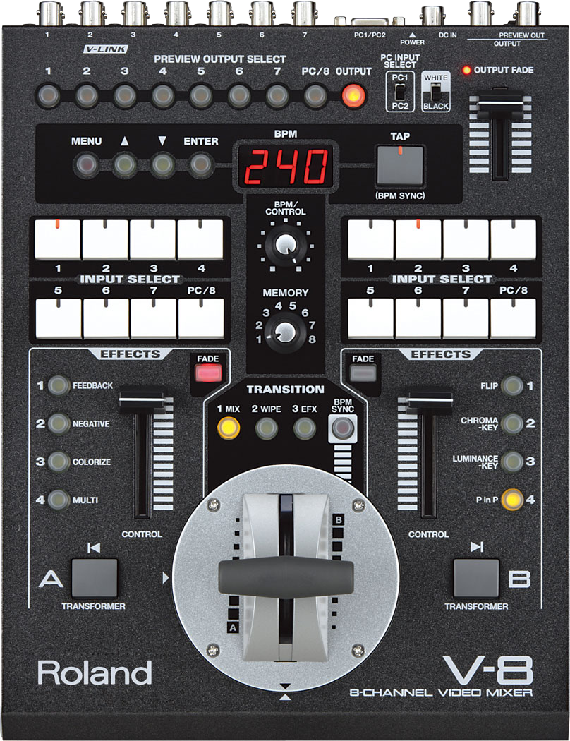 Roland V-8 Eight-Channel Video Mixer with Effects | Kurnia Musik Jogja