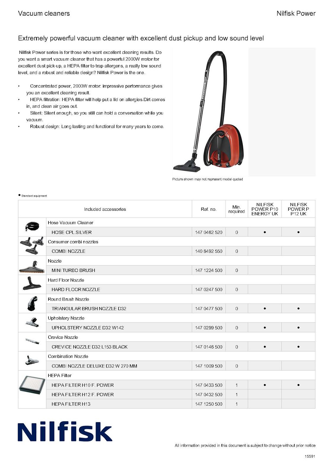 Nilfisk 'Power' Vacuum Cleaner