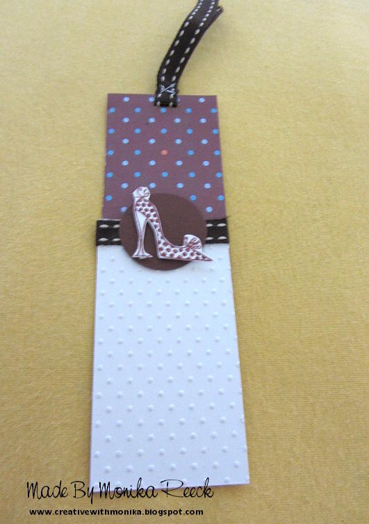 Creative With Monika: My Bookmark with Shoe Stamp