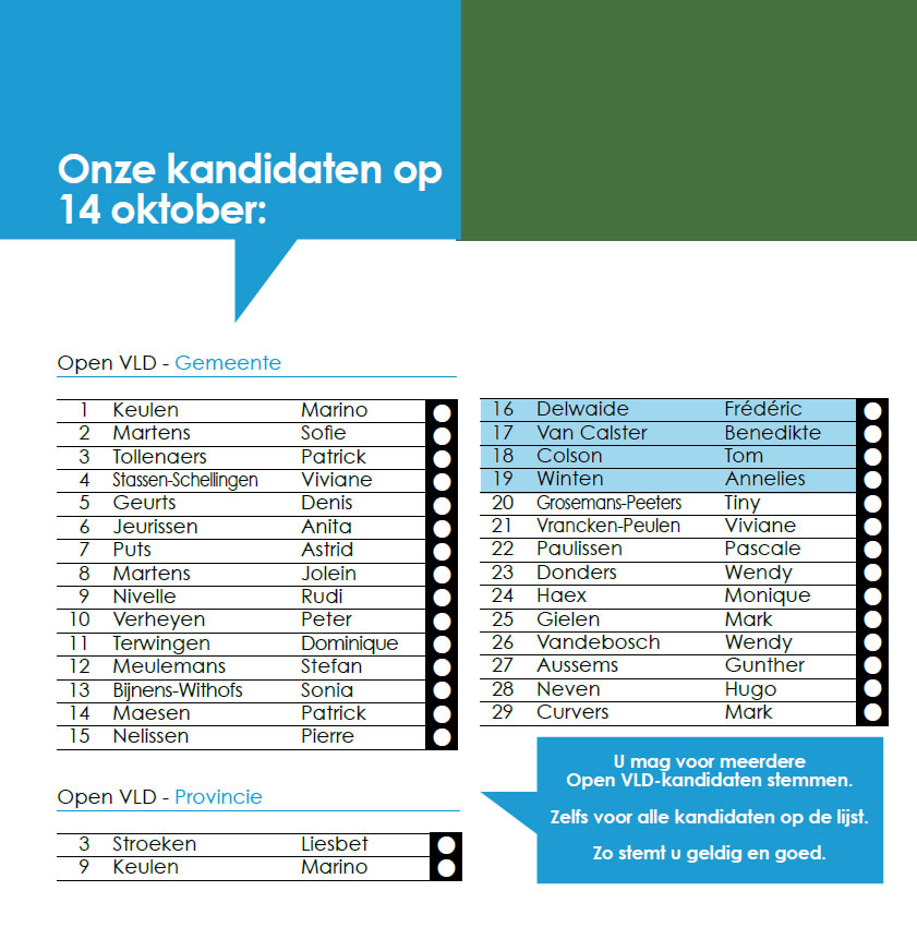 Op ons kan je Rekemen | Open VLD Lanaken