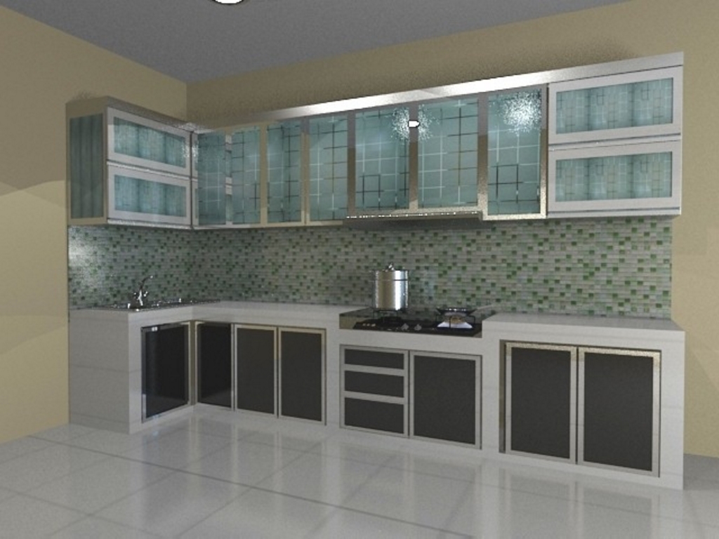 Model Kitchen Set Materi Aluminium Menarik