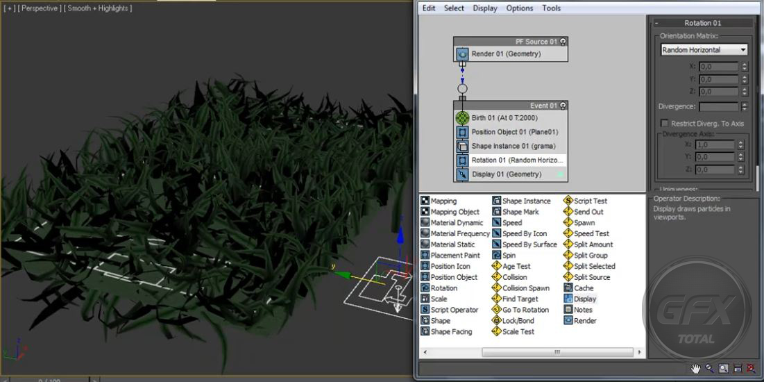GFX Total: Tutorial Particle Flow - Criando grama realista no 3ds Max
