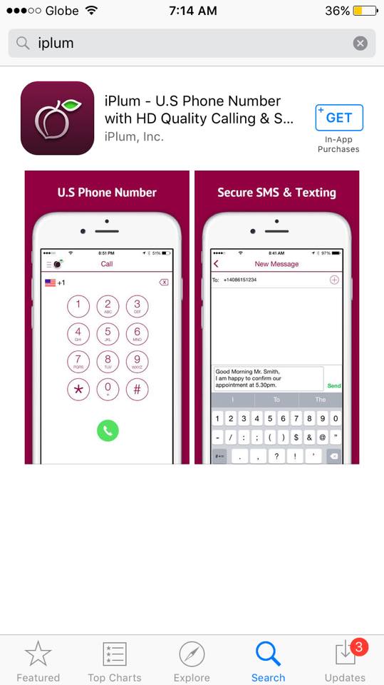 Get a U.S. Phone Number from Anywhere in the World using the iPlum App ...