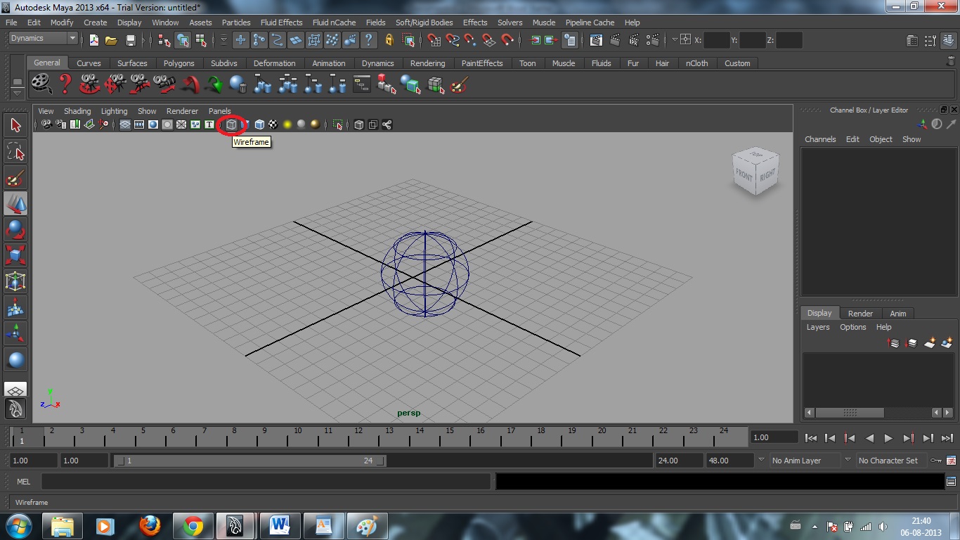 paté: Funciones basicas de Autodesk Maya 2013