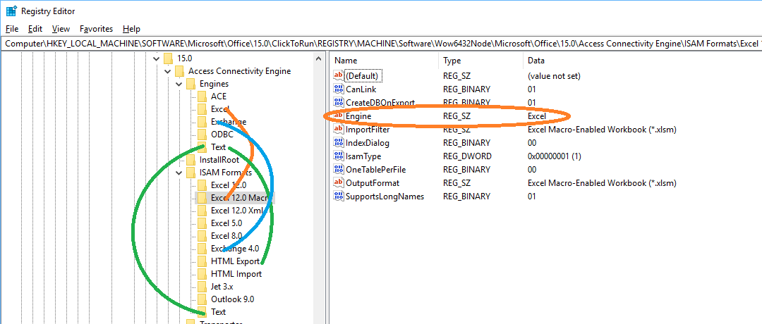 The Excel Development Platform Vba Microsoft Ace Oledb 12 0 Details
