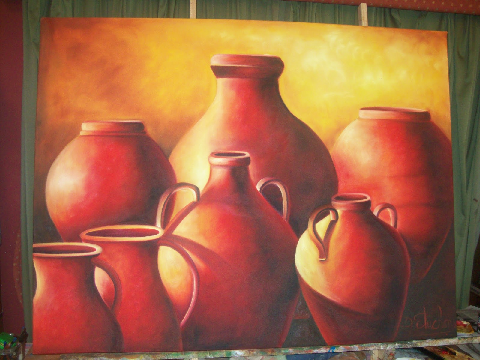 FLORES PAR PINTAR EN JARRONES AL OLEO - Imagui