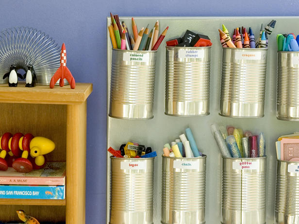 Crafter on a Budget: Using Tin Cans for Storing Craft Supplies