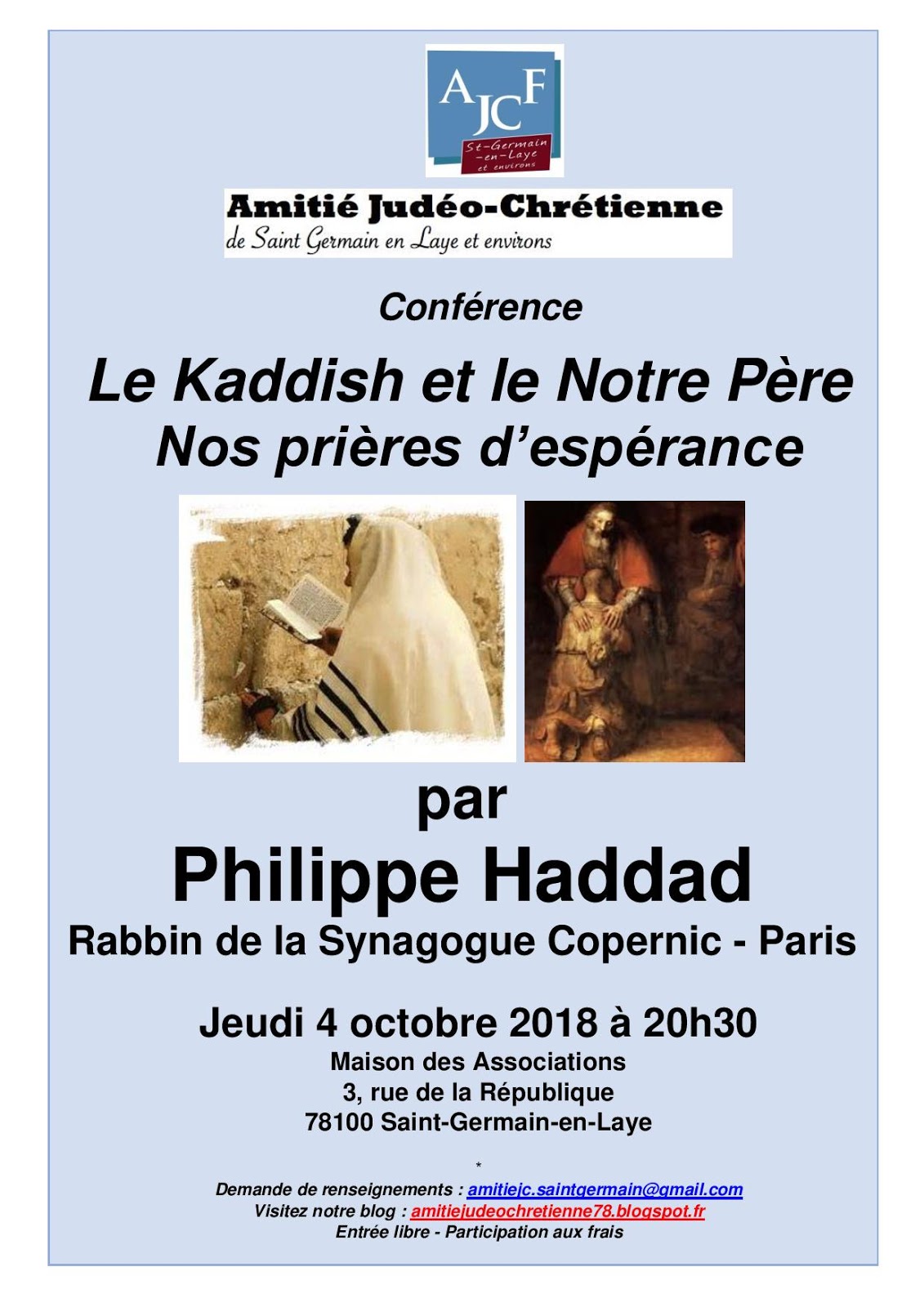 Amitié Judéo-Chrétienne : Conférence du 4 octobre 2018 - Le Kaddish et ...