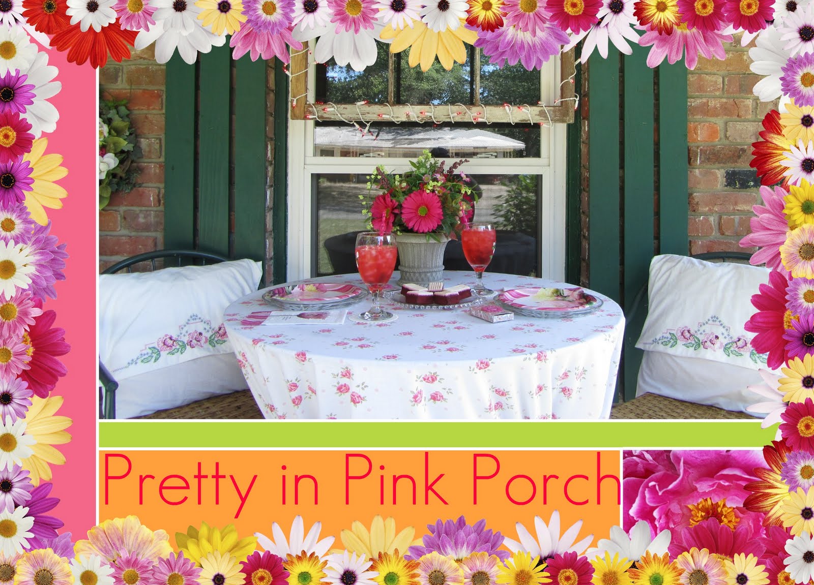 Plum Perfect: Pretty Pink Porch Setting for Tablescape Thursday