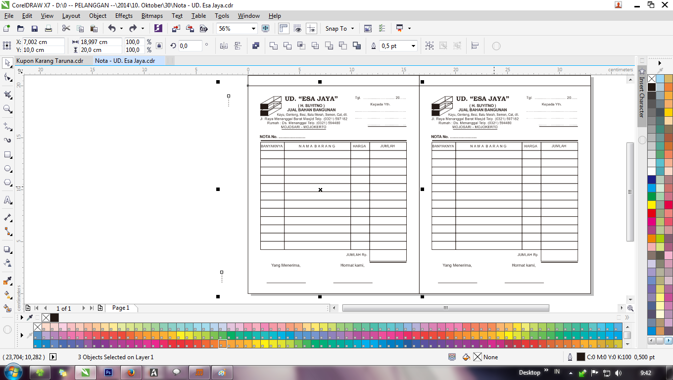 Tutorial Membuat Nota Ukuran Setengah Folio ( Berdiri/Vertical ...