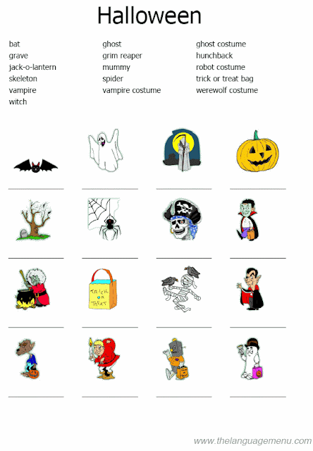 ENGLISH 4 FUN: HALLOWEEN QUIZ/VOCABULARY