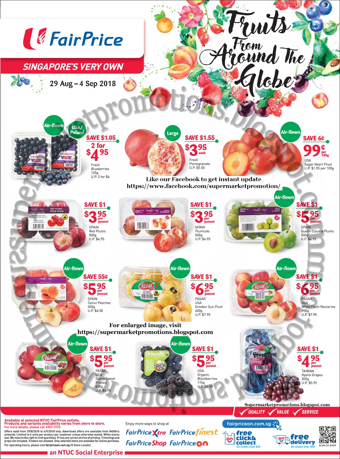 NTUC FairPrice Fruits From Around The Globe 29 August - 04 September ...
