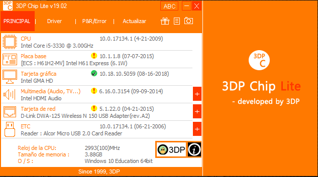 3DP CHIP LITE - DESCARGA,ACTUALIZA, INSTALA LOS DRIVERS EN WINDOWS ...