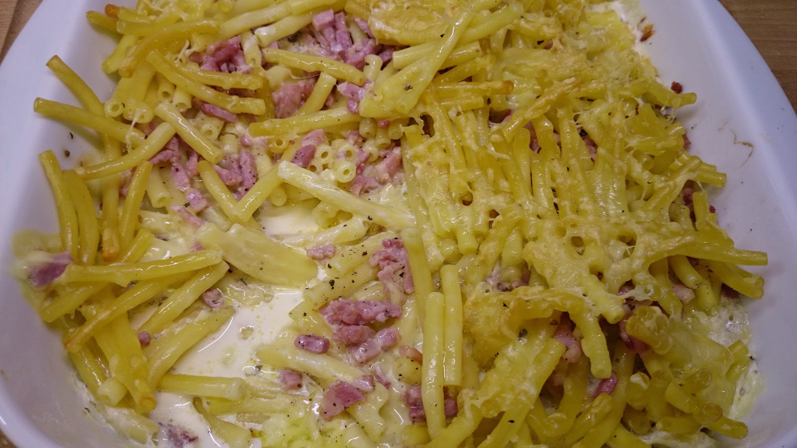 Recettes: Gratin de pates au Morbier