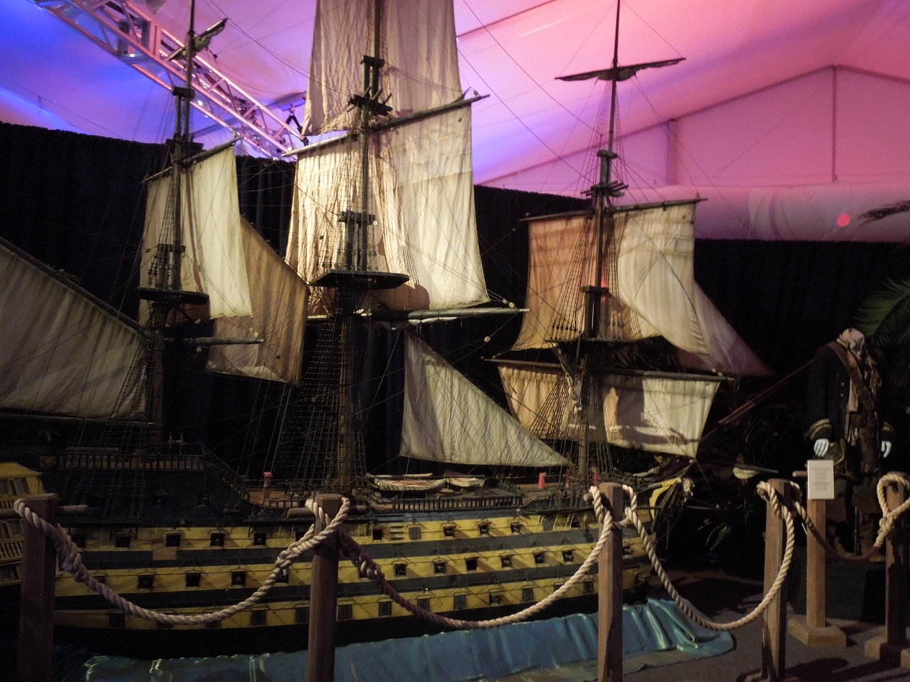 HMS Endeavour filming model from Pirates of the Caribbean on display ...