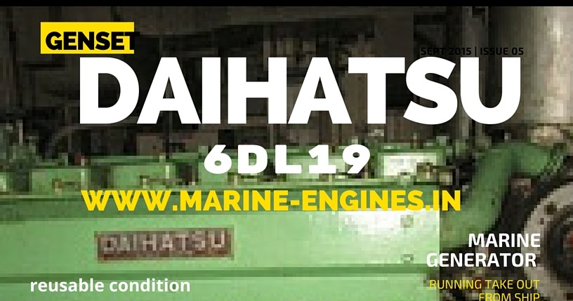 Daihatsu 6DL 19 / 550 KVA / 660 PS / 60 Hz generator for sale | Ship ...