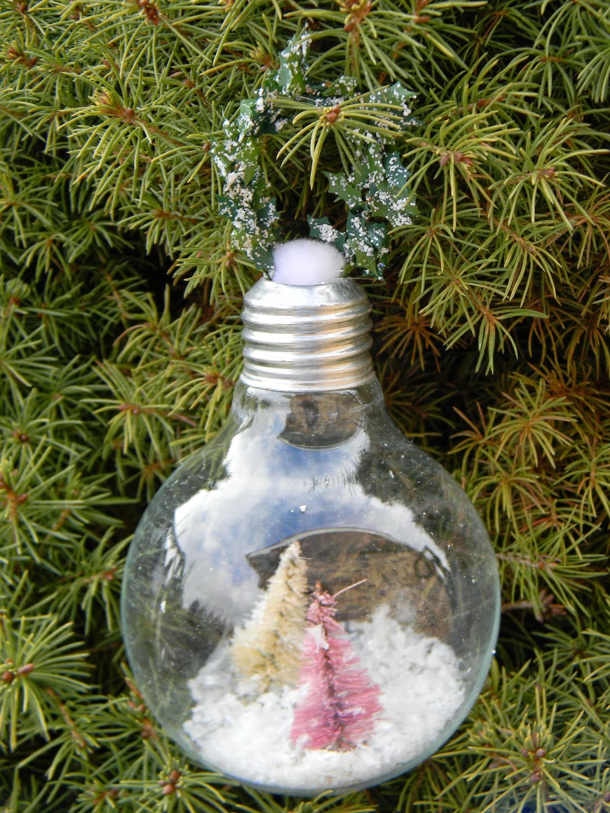 Recycled Light Bulb Ornaments