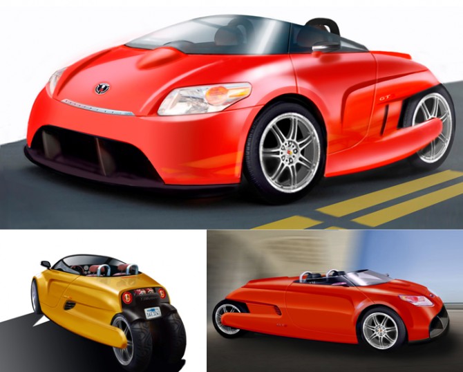 Modern Micro Cars: T3 Motion Three Wheel Car - Modern Messerchmitt ...