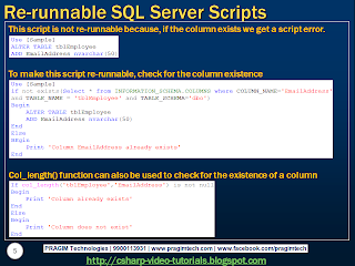 Sql server, .net and c# video tutorial: Part 66 – Writing re-runnable ...