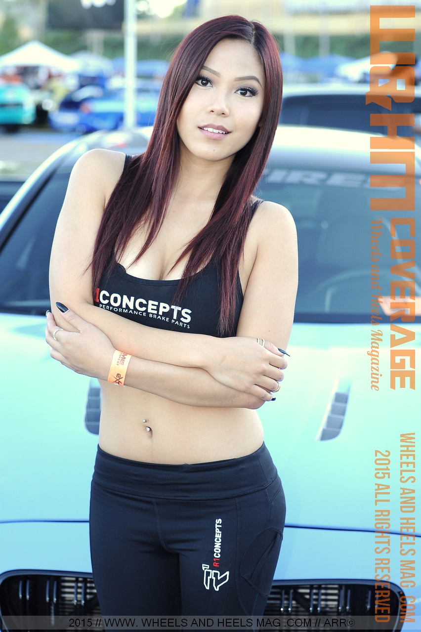 Convivial Erica Law for @R1Concepts at @extremeautofest San Diego 2015 @ericalaw22