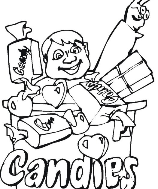 Nerds Candy Colouring Pages Sketch Coloring Page