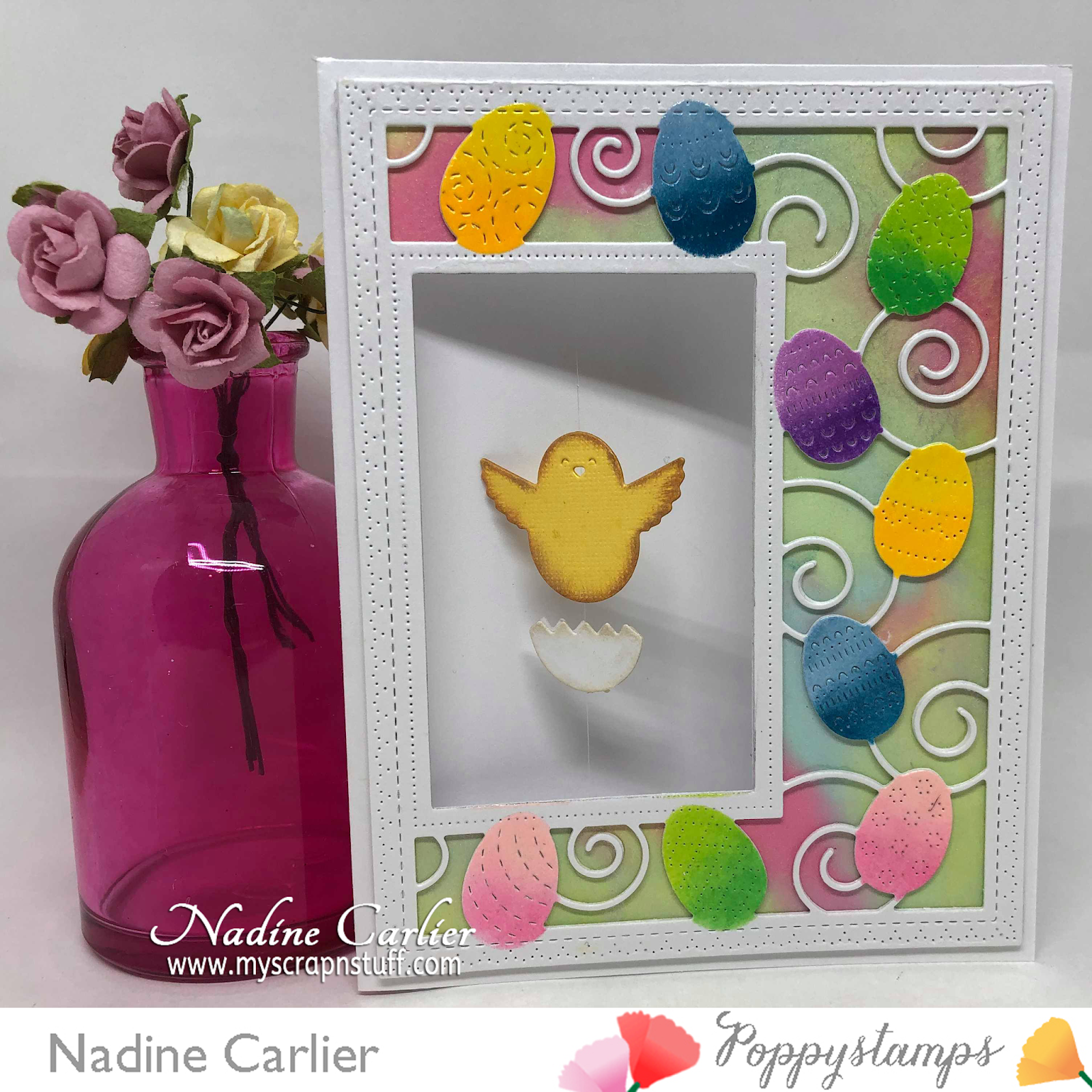 Cute Easter Spinner Card With Video ~ Nadine Carlier