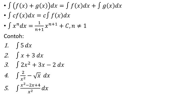 Matematika Dasar : Integral dan Contoh Soal