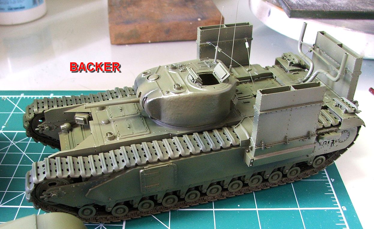 Churchill Mk II, Mk II "Hybrid" and Mk I with two 3inc. howitzers ...