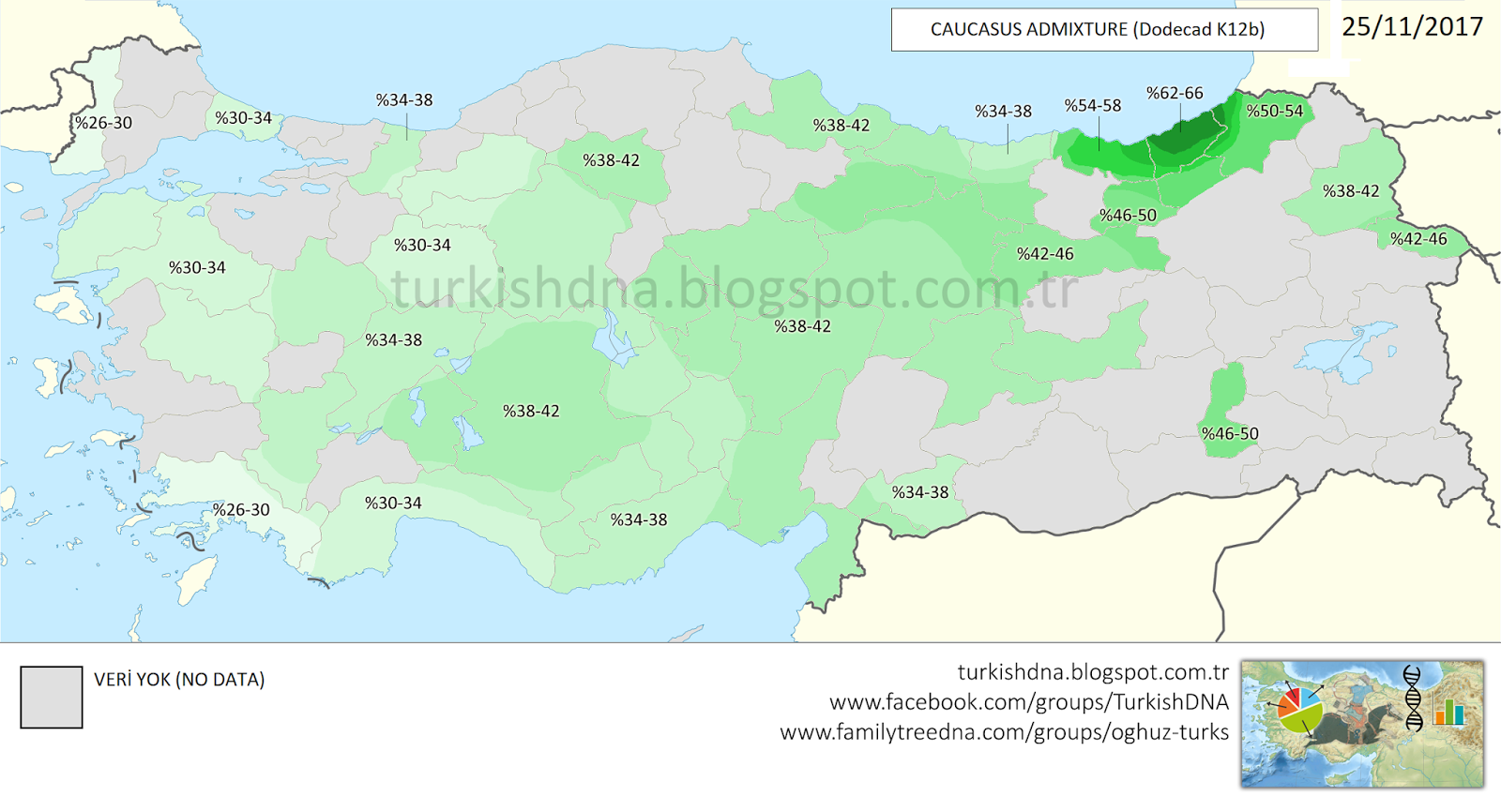 Autosomal Admixture Map Of Turkey