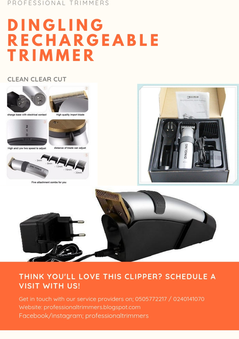 Professional Trimmers: DINGLING RF608 Professional Rechargeable ...