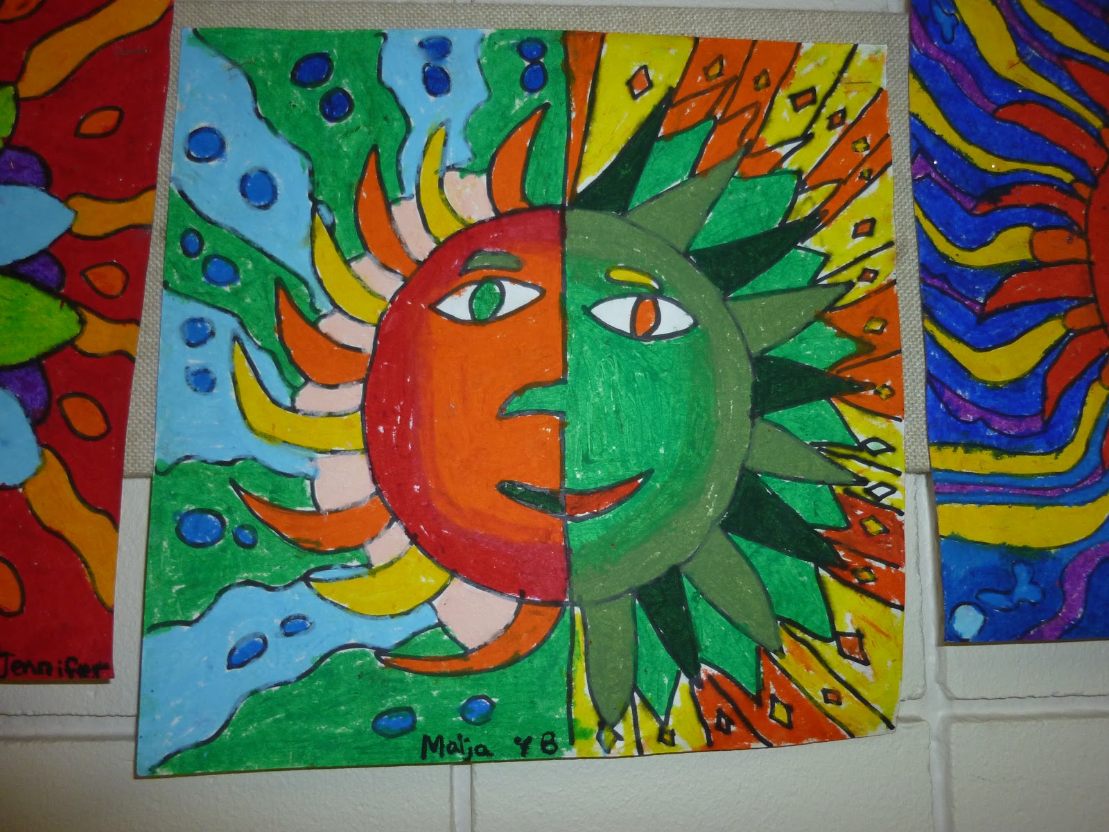 Mrs. Werner's Art Room: 4th Grade Oil Pastel Suns