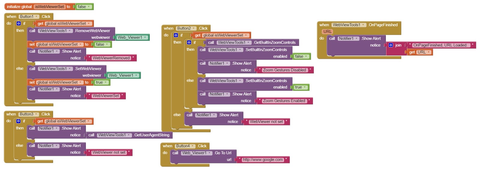 WebViewTools Extension for App Inventor