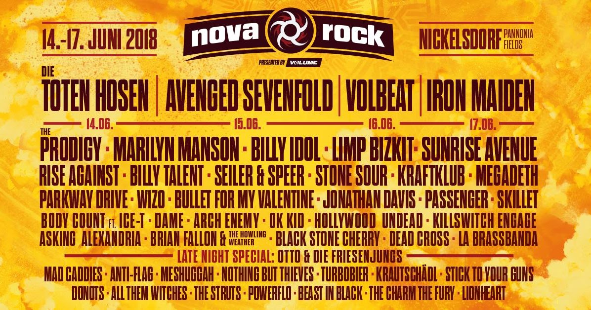 NOVA ROCK 2018 - Second Phase Line Up Announced