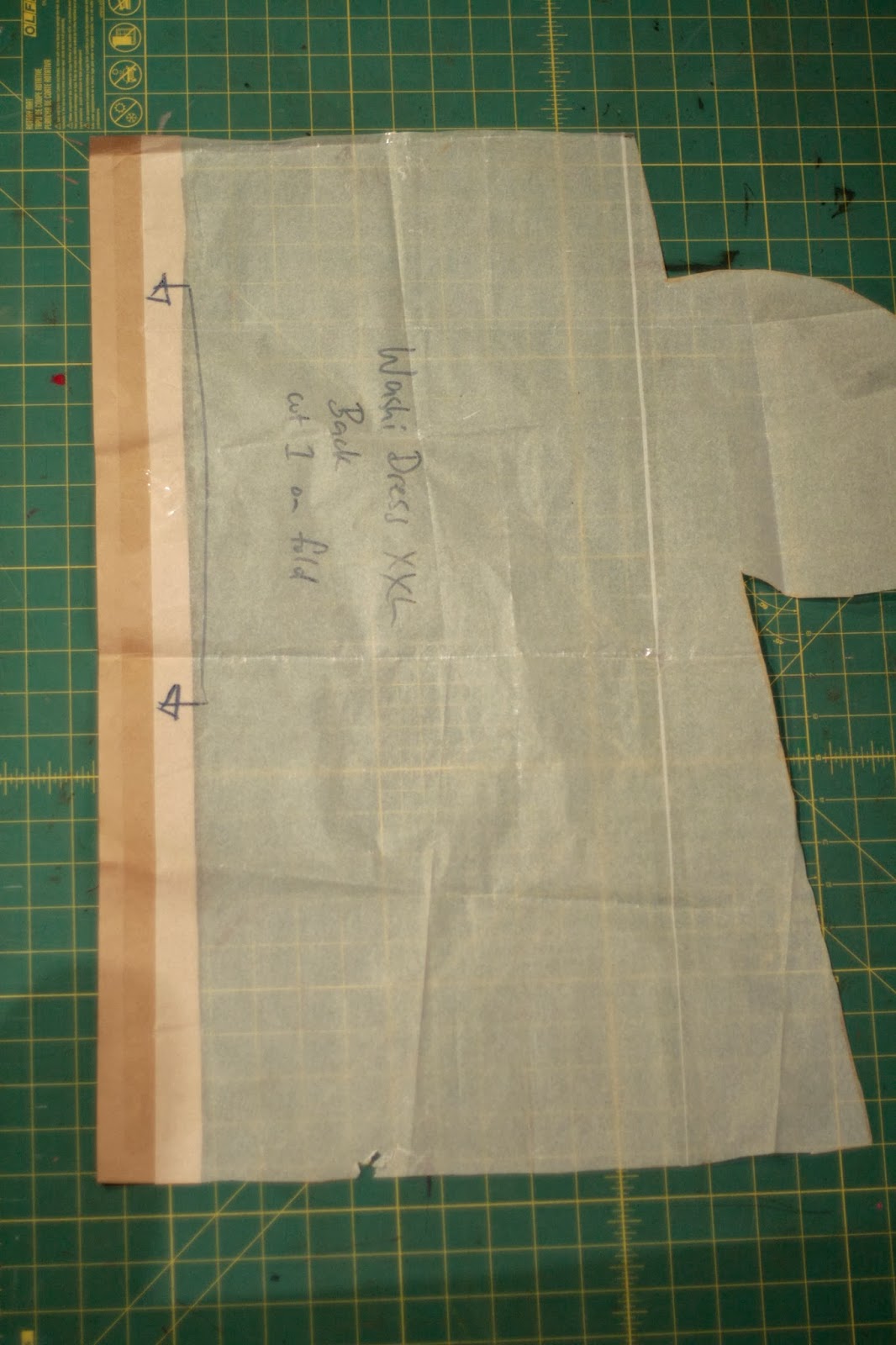 Grading up the Washi Dress pattern to a larger size