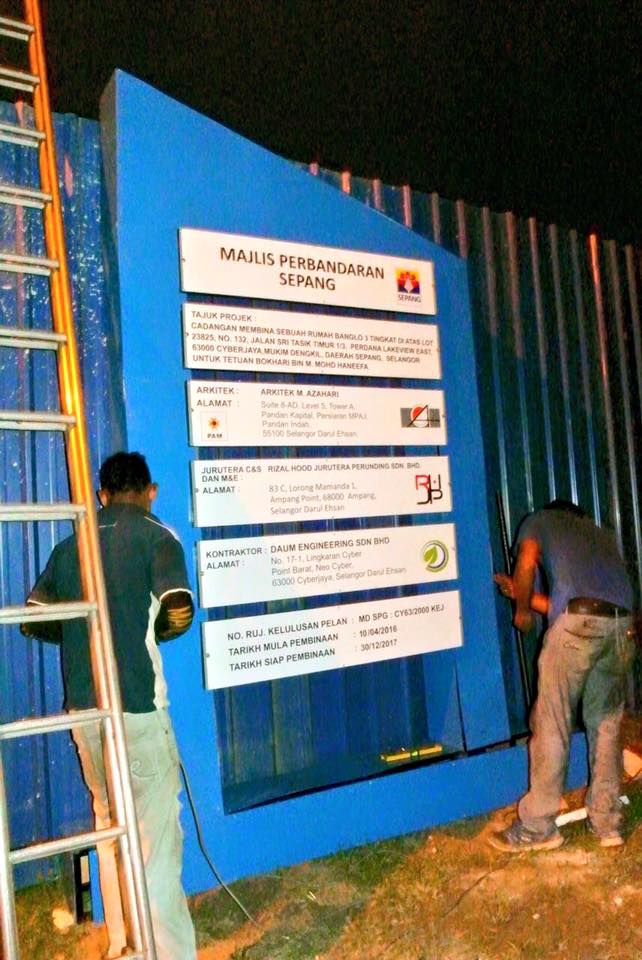 Kilang Signboard: Signage Projek Pembinaan