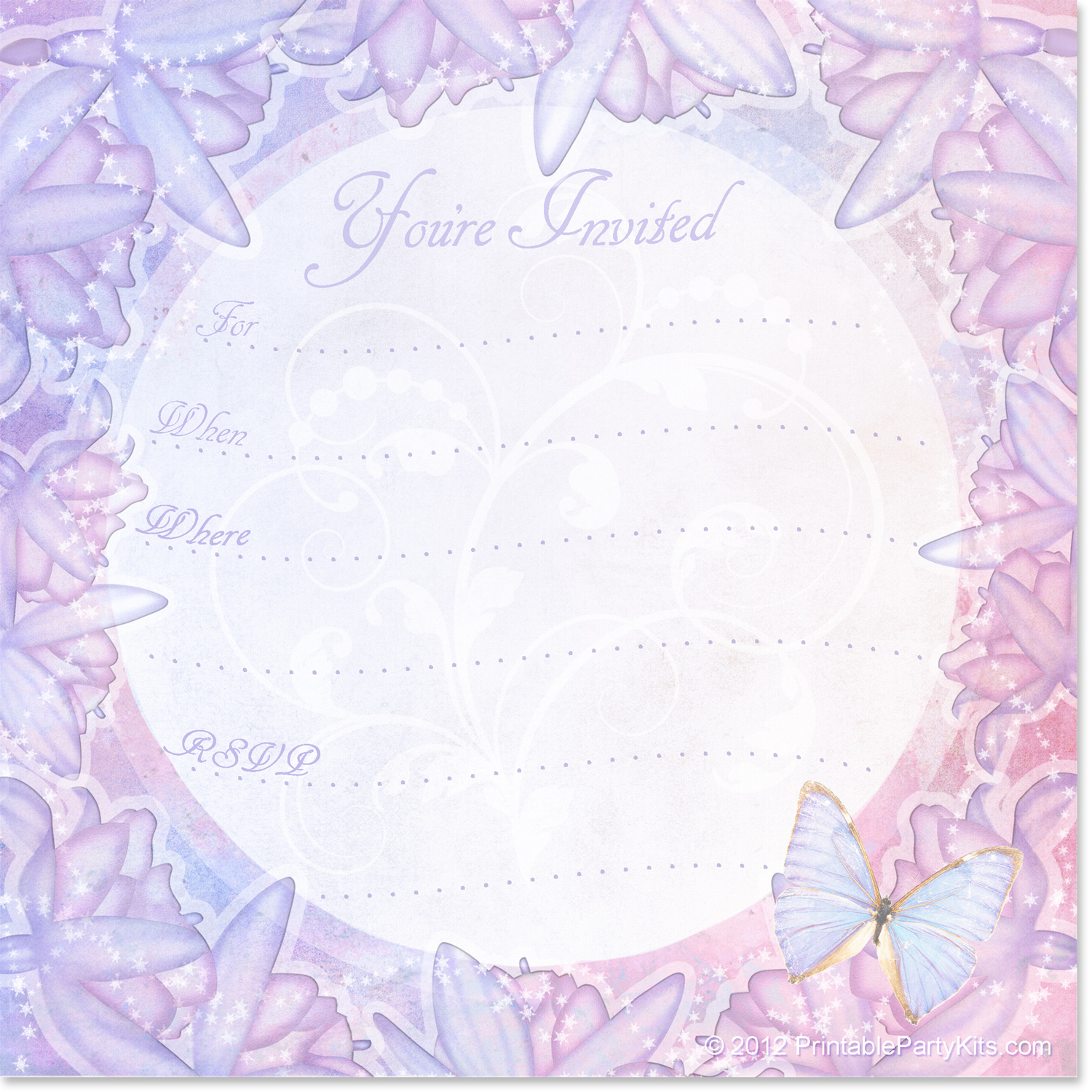Butterfly Invitations Templates Free