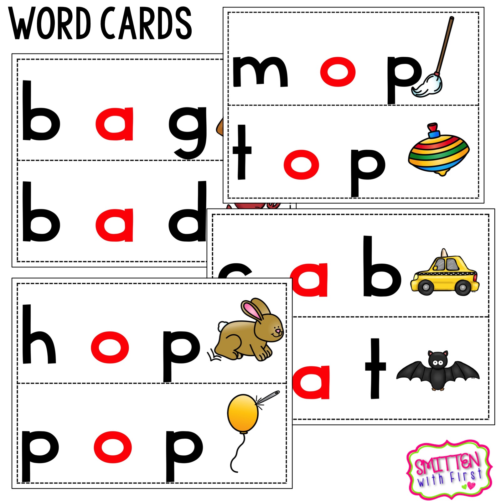 Short Vowel Phonics Friends - Smitten with First