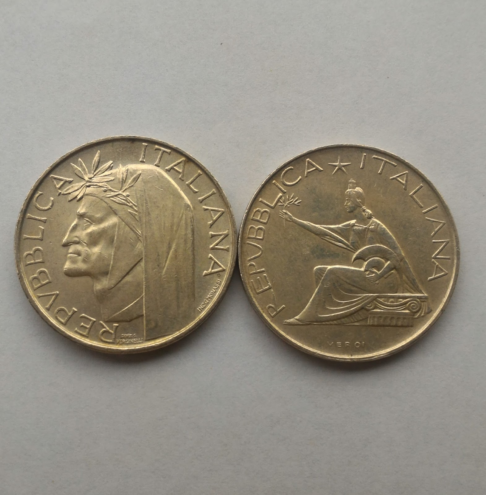 Koleksi Koin Kuno: Repvblica Italiana L500 1961 dan 1965 # 910