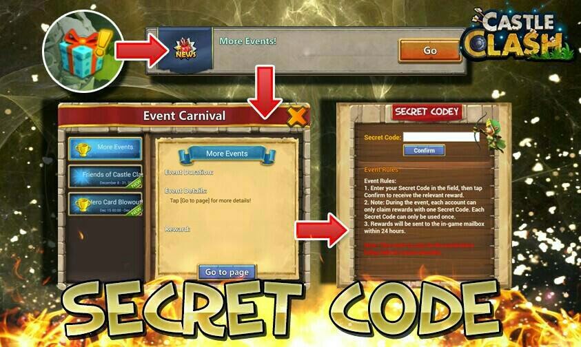 evento de codigos secretos de castle clash ~ Tutos Castle Clash