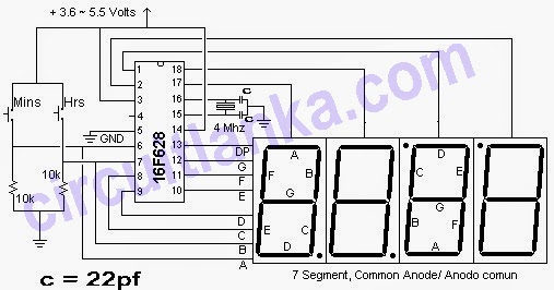 ELECTRONIC.LK: pic 16f628 digital led clock