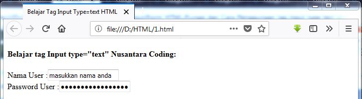Tutorial Form HTML Part 4: Fungsi dan Cara Penggunaan tag input type ...
