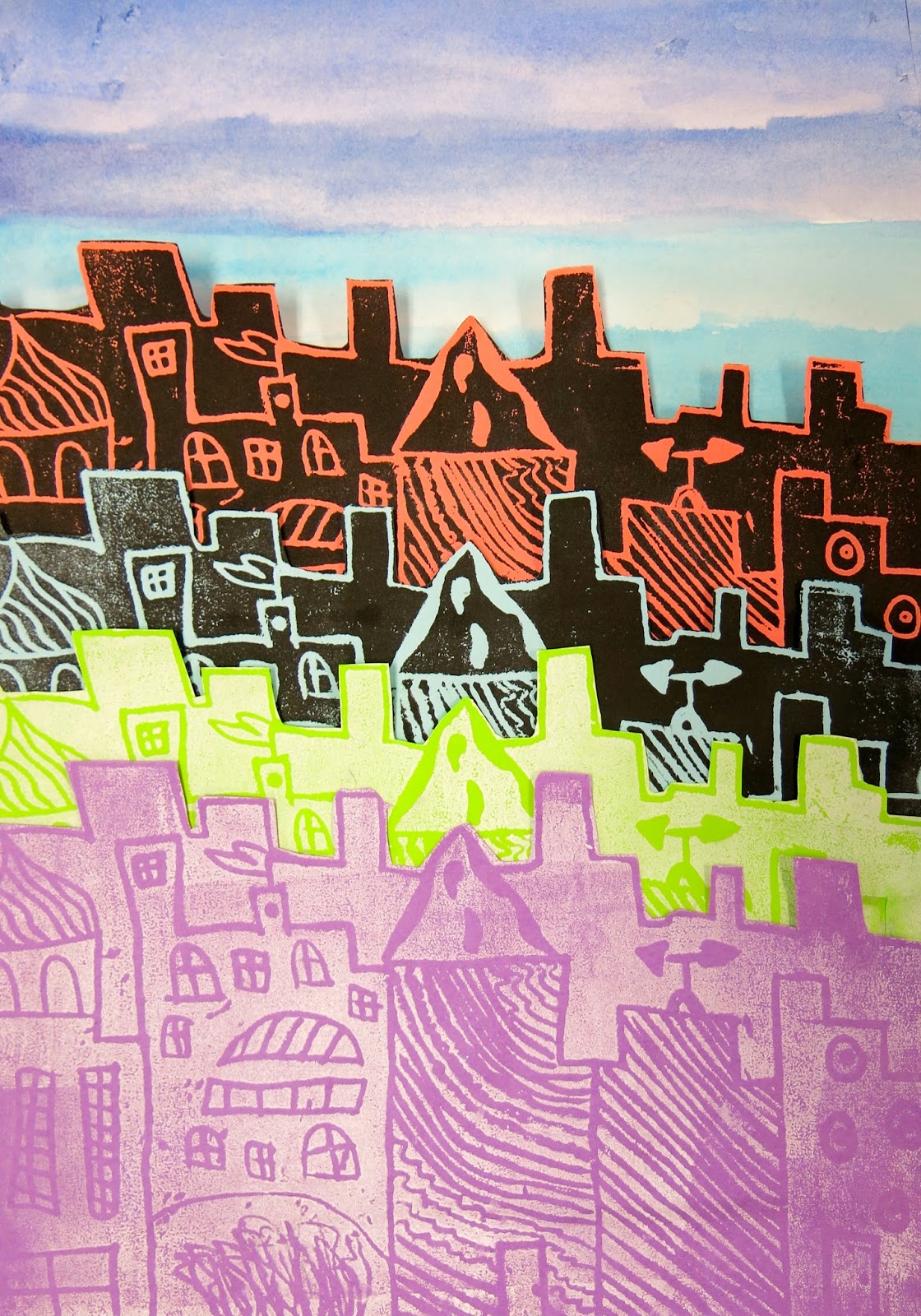 Cassie Stephens: In the Art Room: Printed Cityscape Collages with Third ...