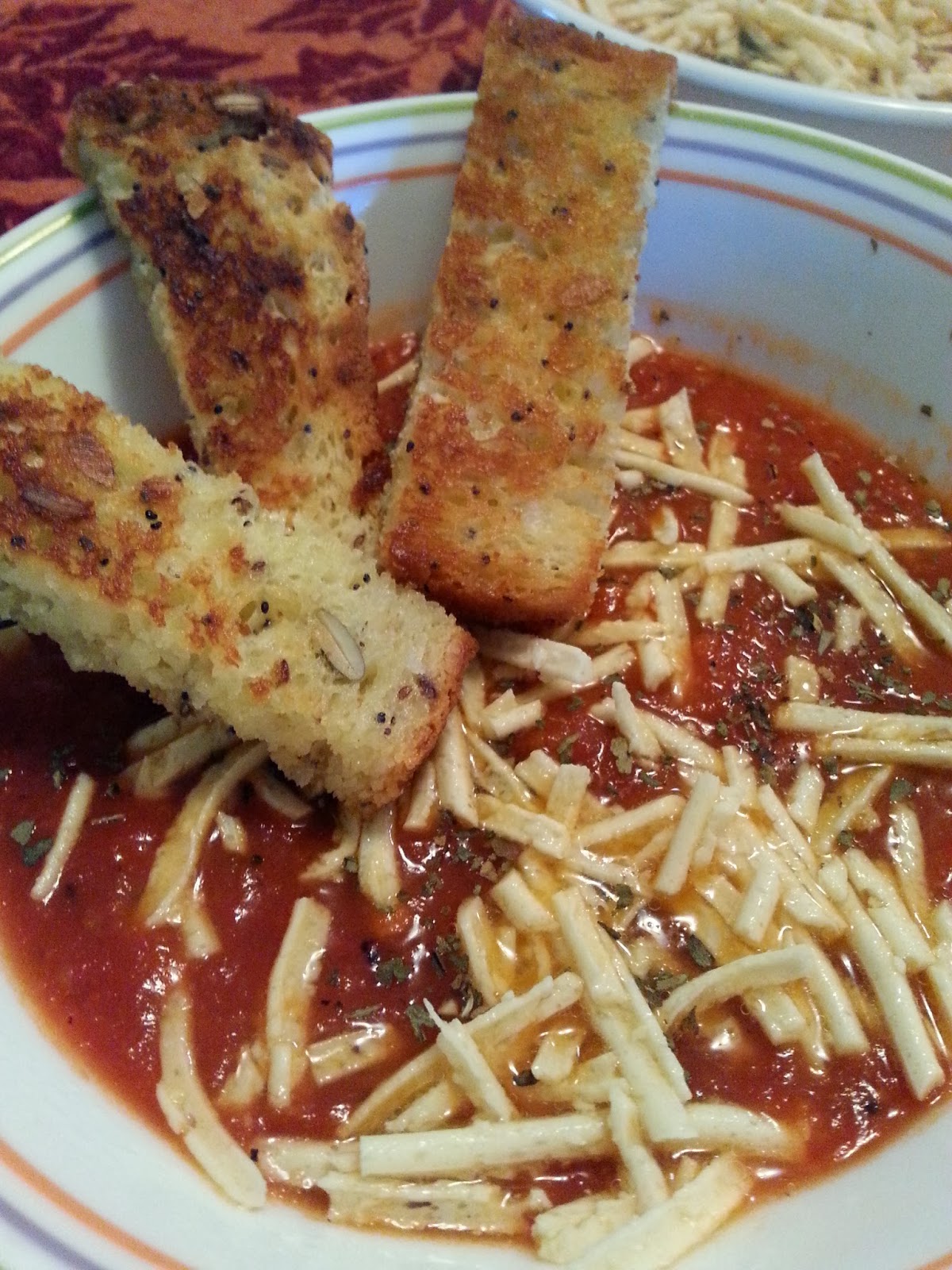 LPHJ Kitchen: Tomato Basil Soup with Toast Strips