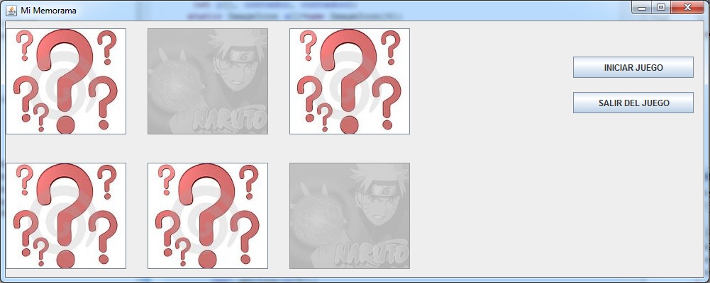 Codigos Java: Juego Memorama