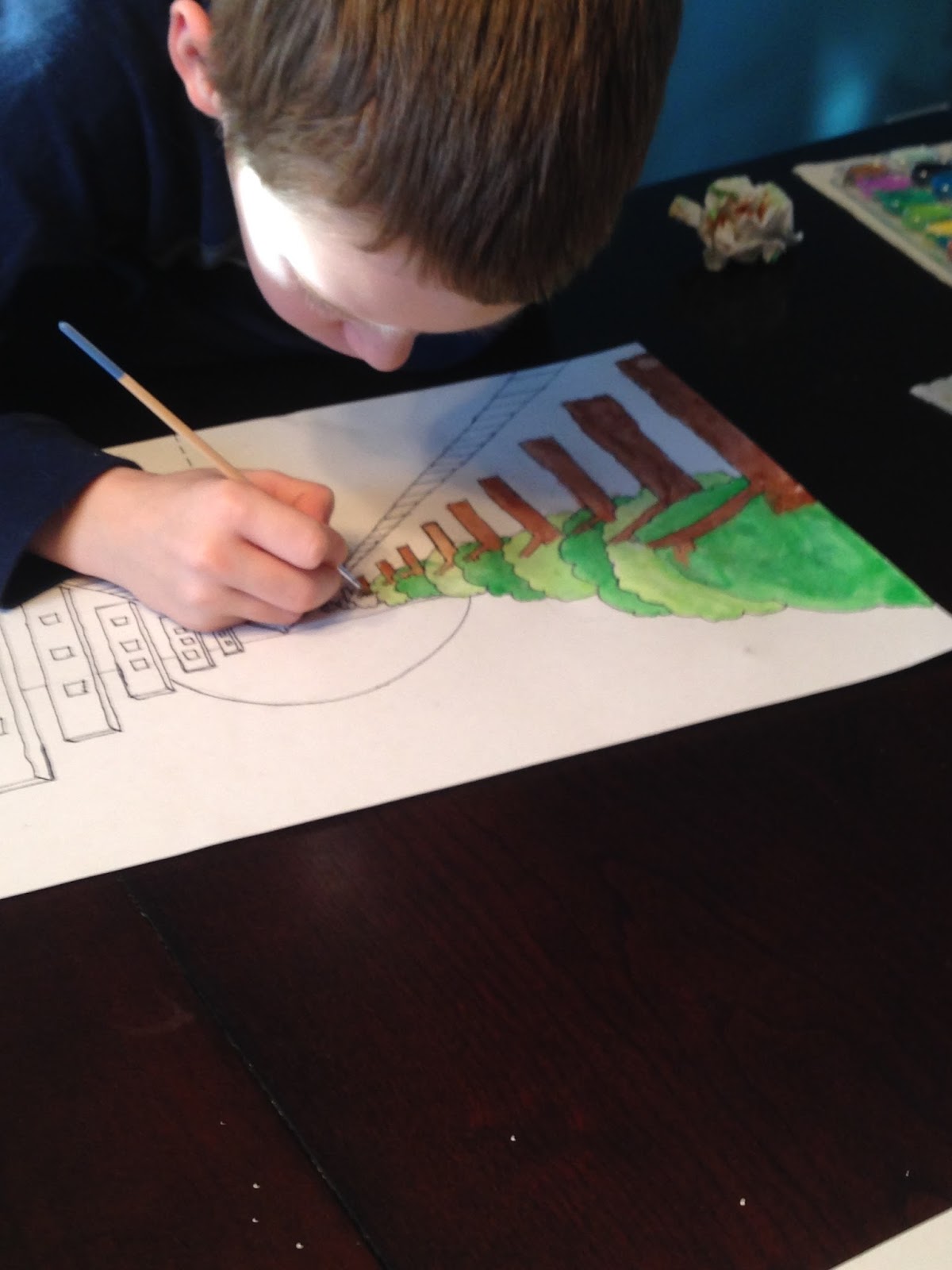The Riley Bunch: One-point Perspective Paintings